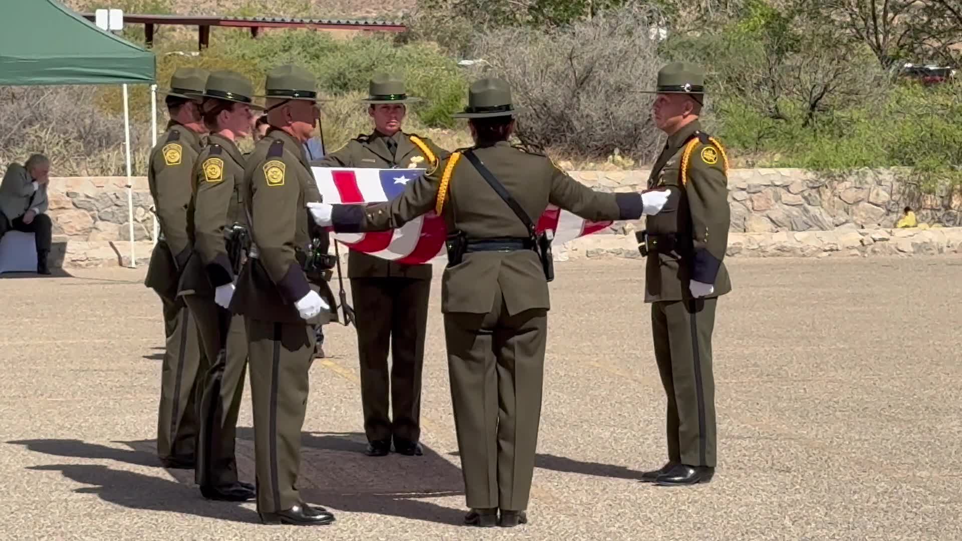 Flag ceremony at Border Patrol memorial ceremony in El Paso – BorderReport