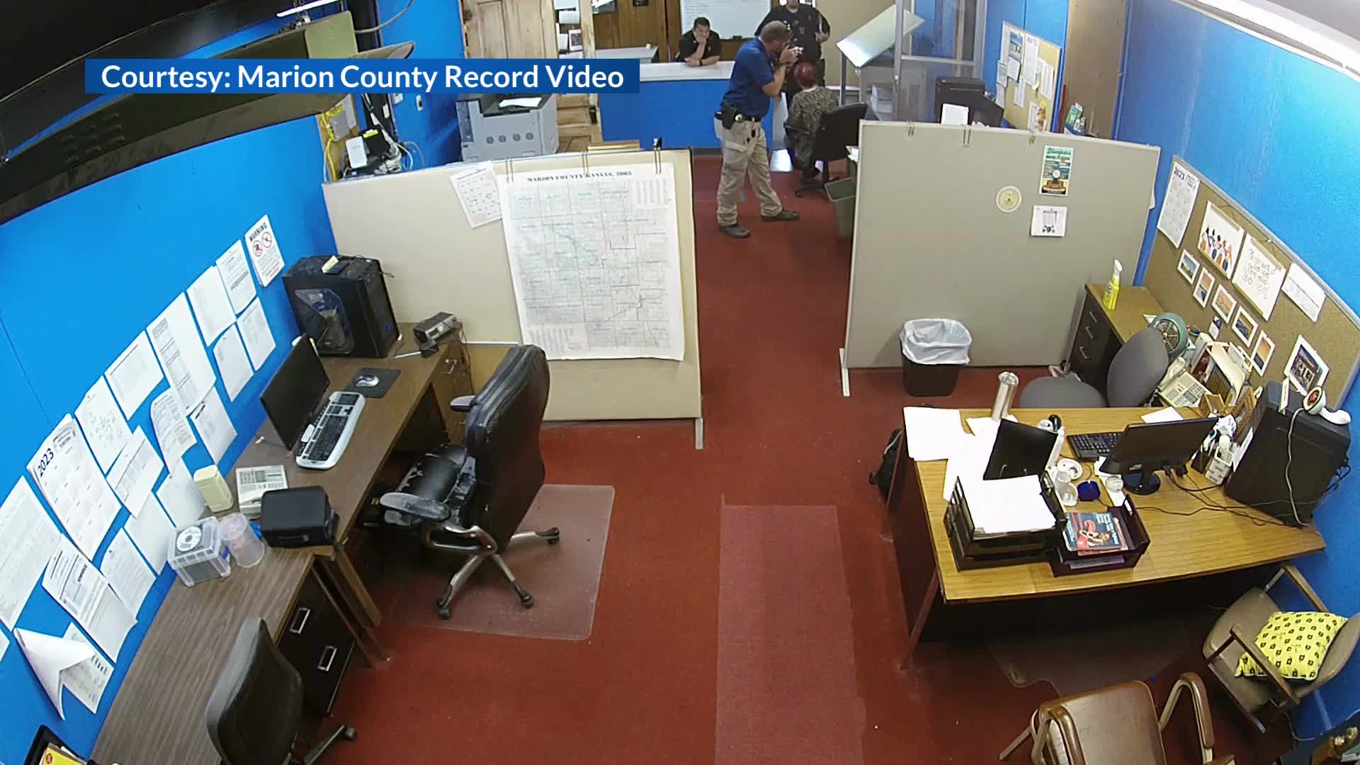 Marion County Record raid video of 2 clips provided by Eric Meyer – KSN-TV