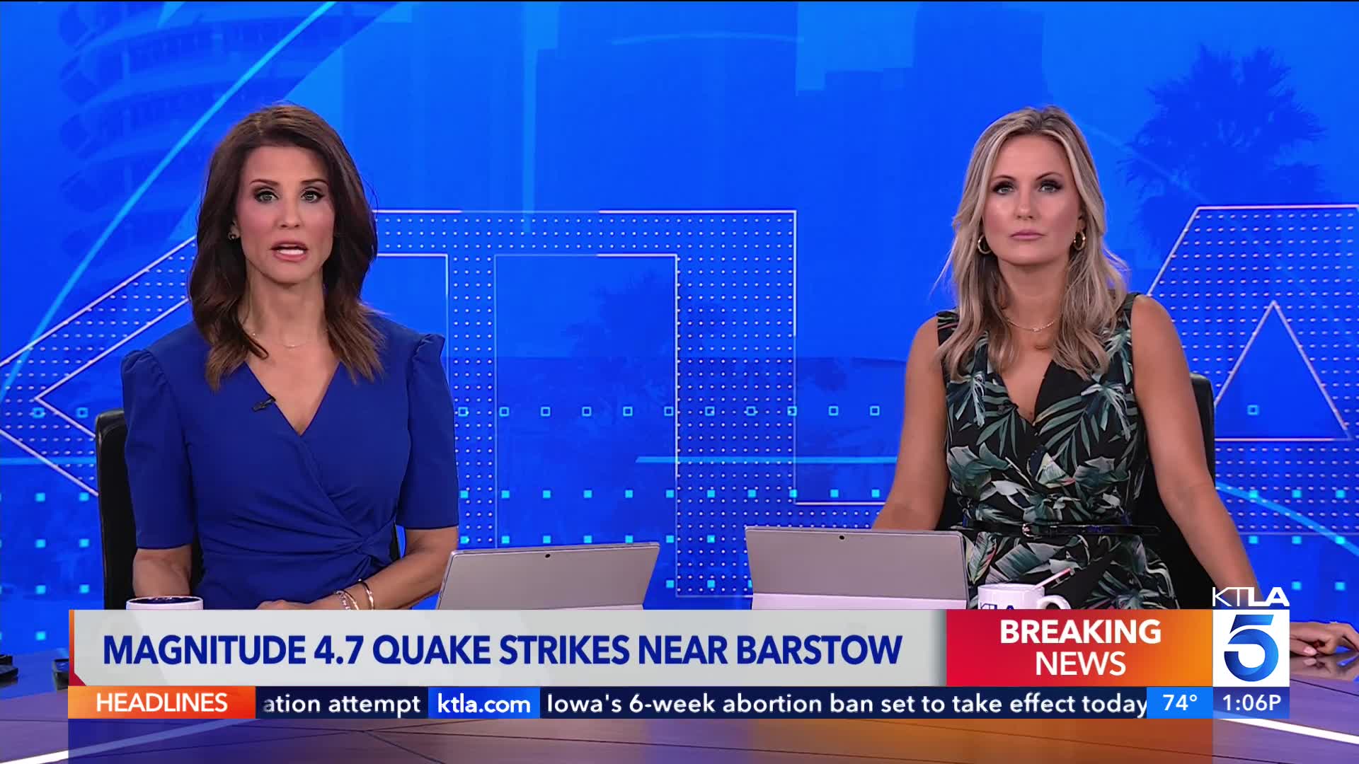 Magnitude 4.9 earthquake strikes near Barstow – KTLA